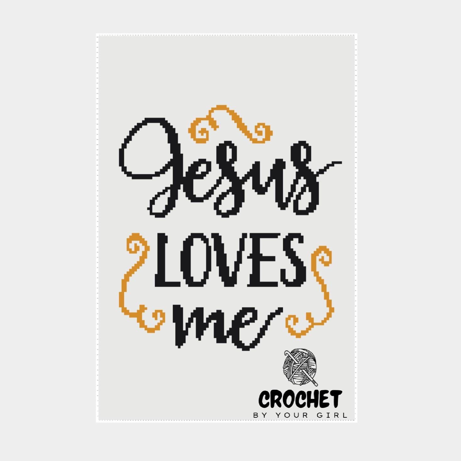 Jesus Loves Me Crochet Graphgan Pattern: Christian Afghan (PDF) - Etsy
