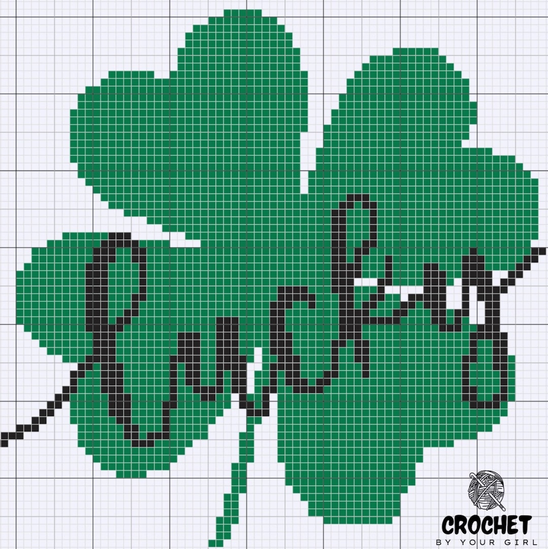 Lucky Shamrock Crochet Graph Pattern: St. Patrick's Day (PDF Pattern ...