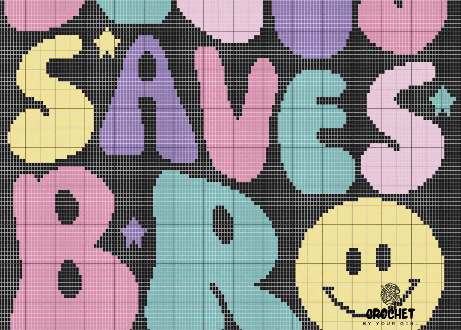 Jesus Saves Graphghan | Crochet Afghan Pattern | Half Double Crochet ...
