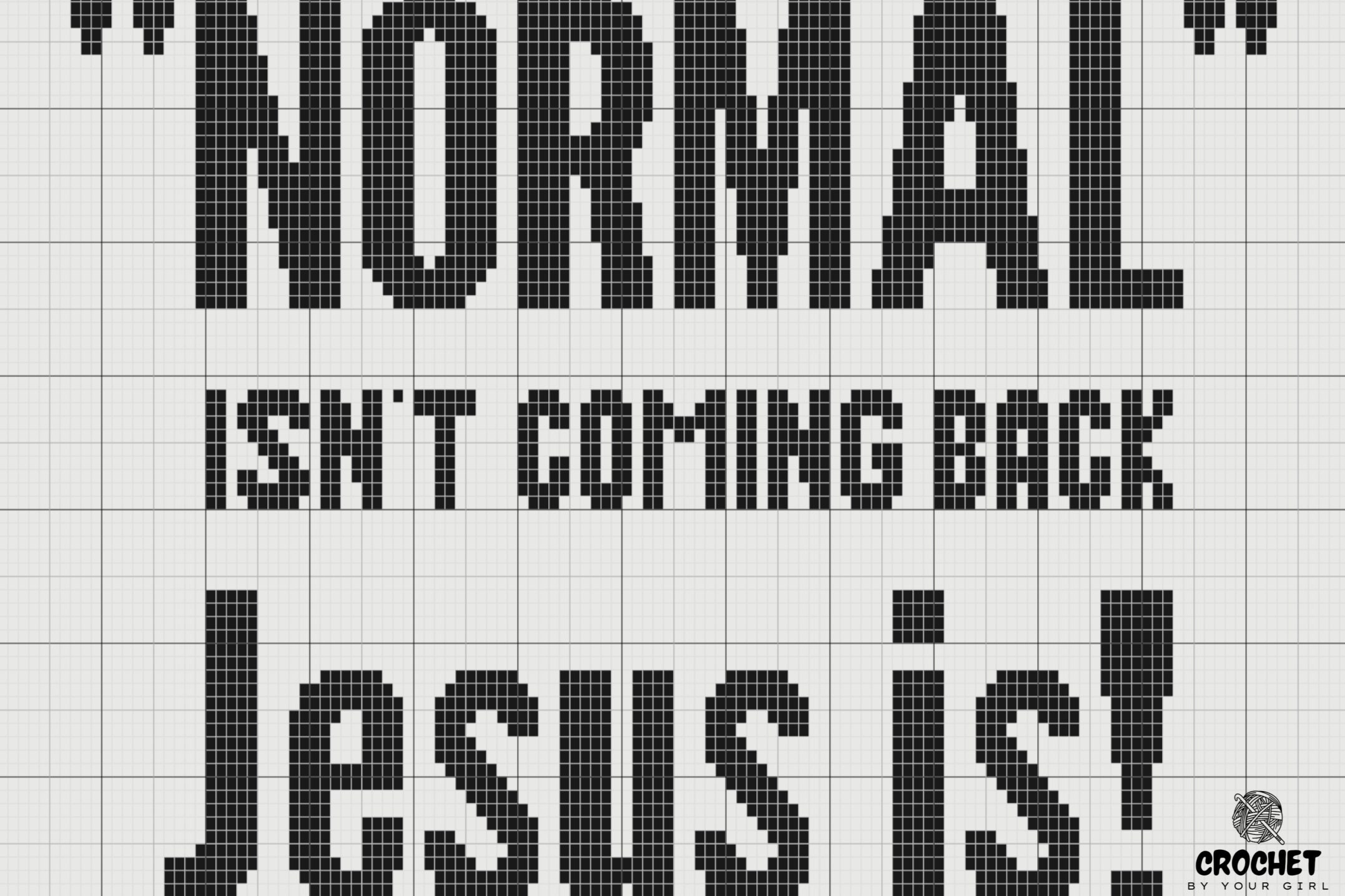 Normal Isn't Coming Back Jesus is Graphgan | Christian Crochet Afghan ...