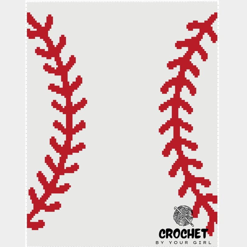 Baseball Graphgan 36" X 48" | Crochet Afghan Pattern | Crochet Graphgan ...
