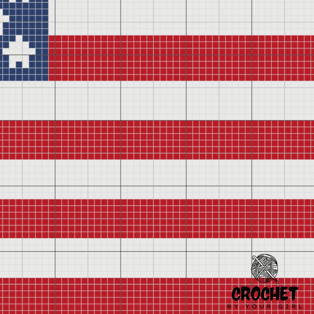 American Flag Tapestry Crochet Pattern: 4th of July Decor (PDF Pattern ...