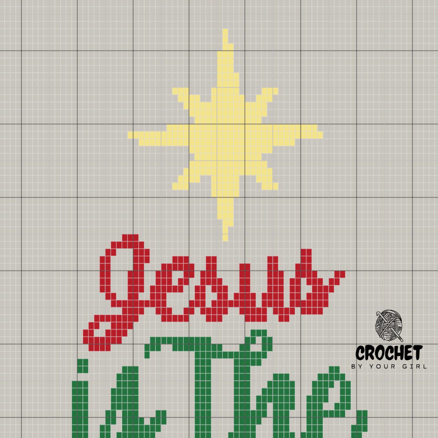 Jesus is the Reason for the Season Graphgan | Christian Crochet Afghan ...