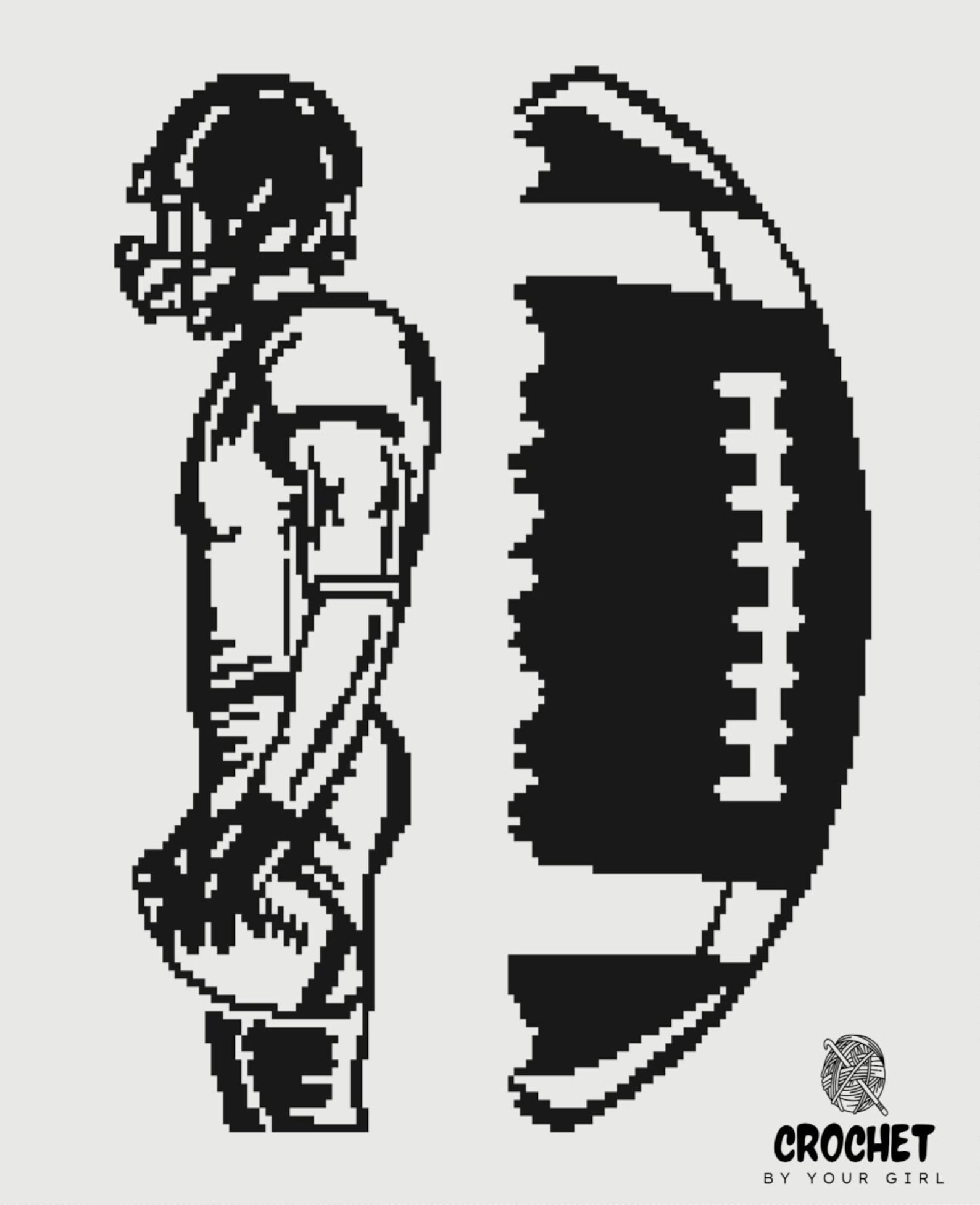 Football Player Graphgan | Football Crochet Afghan Pattern | Everyday ...