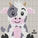 Baby Cow Graphgan 36" X 48" | Crochet Afghan Pattern | Crochet Graphgan ...