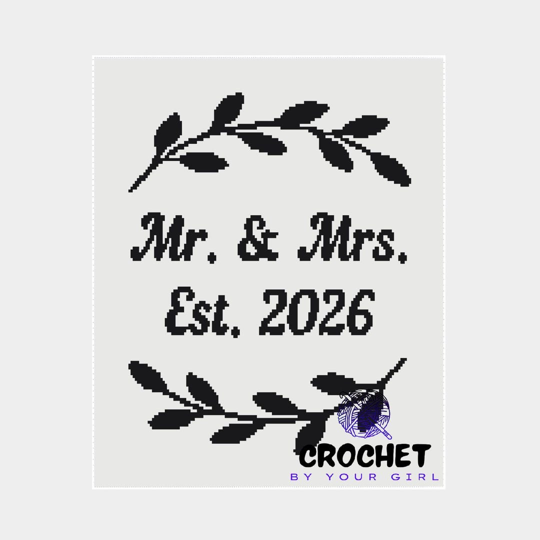 Mr and Mrs Est. 2026 50x60 Crochet Afghan Pattern (PDF Pattern) - Etsy