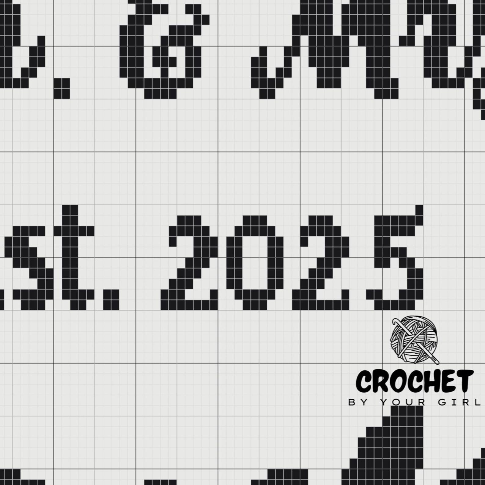 Mr and Mrs Est. 2025 Crochet Afghan Pattern (PDF Pattern) - Etsy
