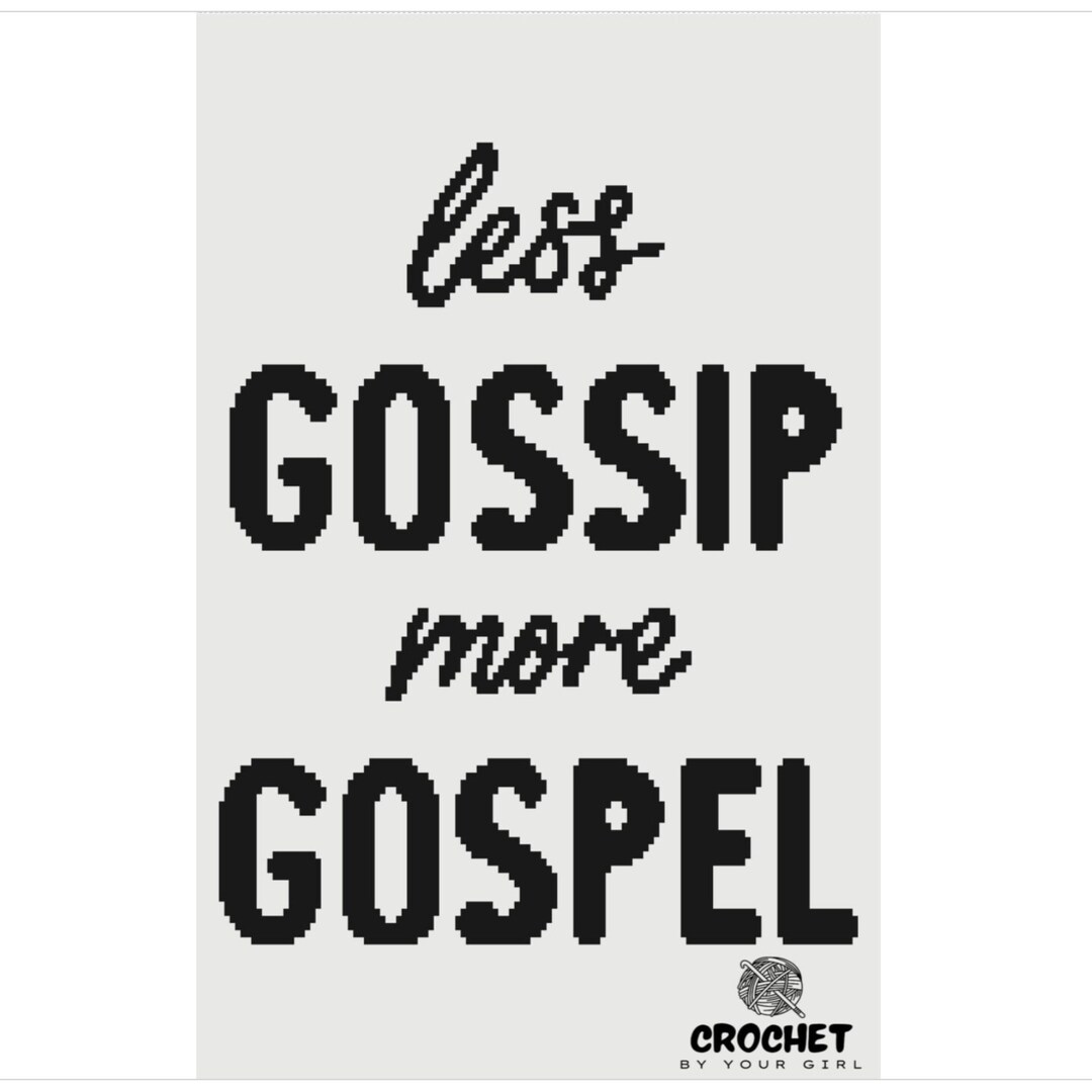 Less Gossip Graphghan Christian Crochet Afghan Pattern Half Double ...