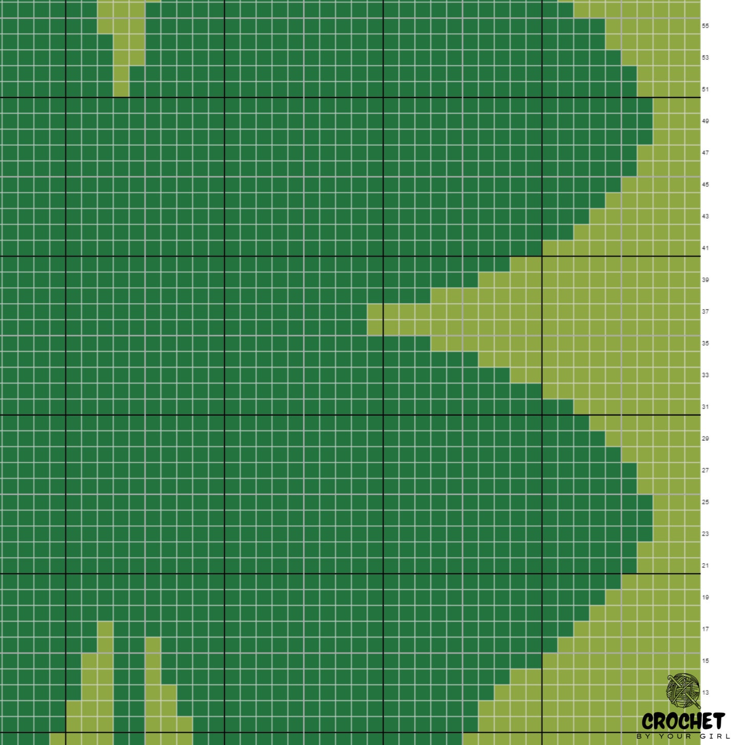 St. Patrick's Day Four-leaf Clover Crochet Graph Single Crochet Color ...