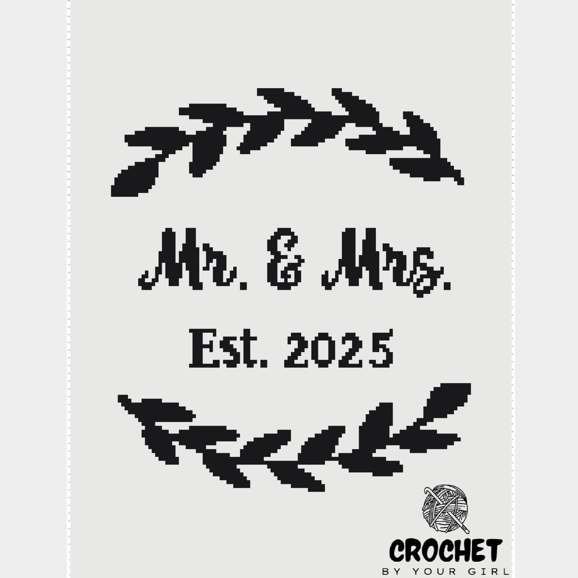 Mr and Mrs Est. 2025 Crochet Afghan Pattern (PDF Pattern) - Etsy