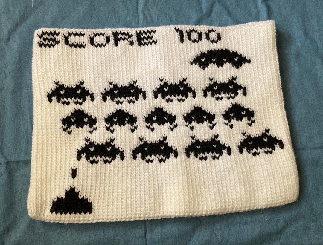 Retro Arcade Video Game Laptop Sleeve Tapestry Crochet Pattern PDF ...