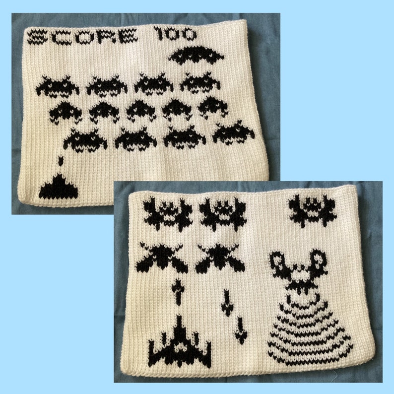 Retro Arcade Video Game Laptop Sleeve Tapestry Crochet Pattern PDF ...