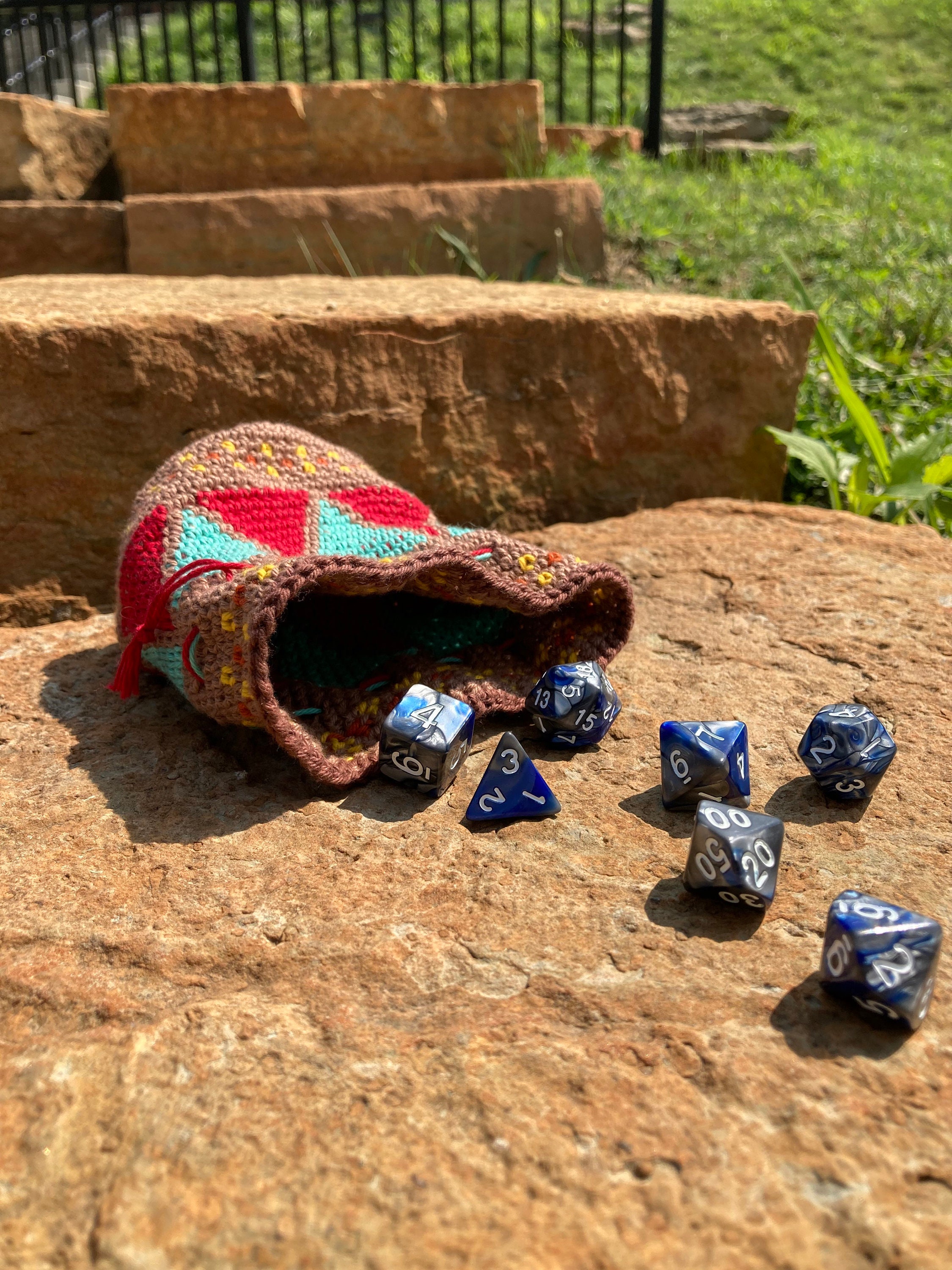 Dice Bag Crochet Pattern Bag of Holding Drawstring Pouch for Dnd Dice ...