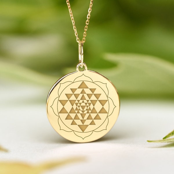 Sri Chakra Gold Necklace - Etsy
