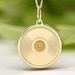 14k Solid Gold LP Record Necklace • Dainty Vinyl Record Pendant ...