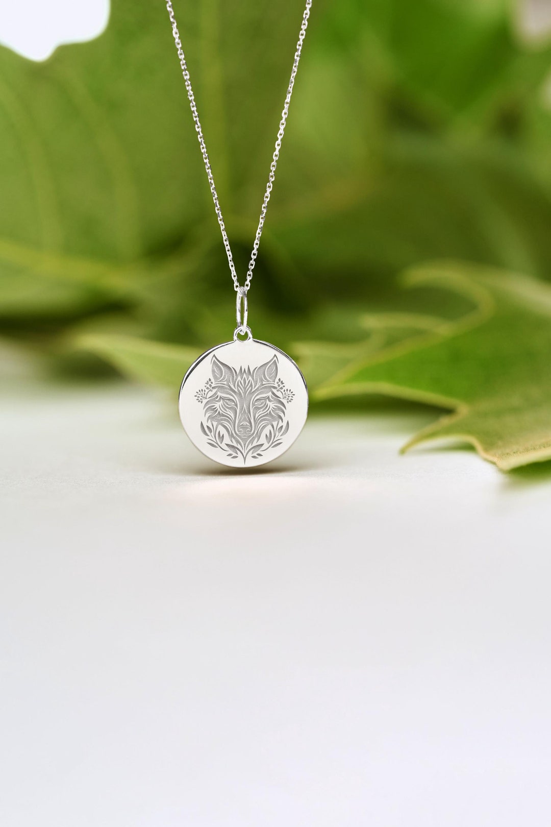 Sterling Silver Wild Wolf Necklace • Dainty Norse Wolf Pendant ...