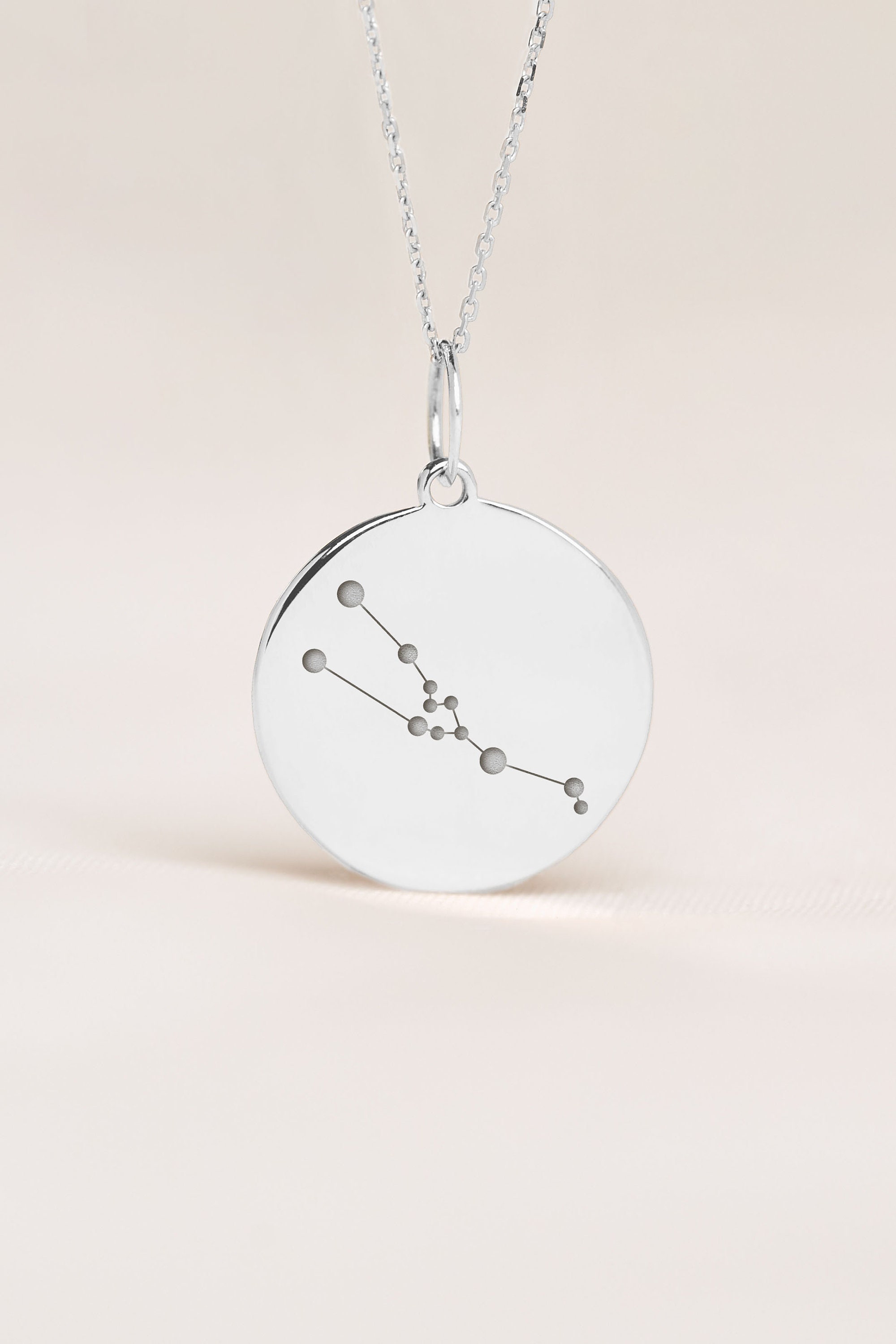 Sterling Silver Taurus Constellation Necklace Dainty Taurus ...