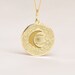 14k Solid Gold Crescent Moon Necklace • Dainty Lunar Jewelry ...
