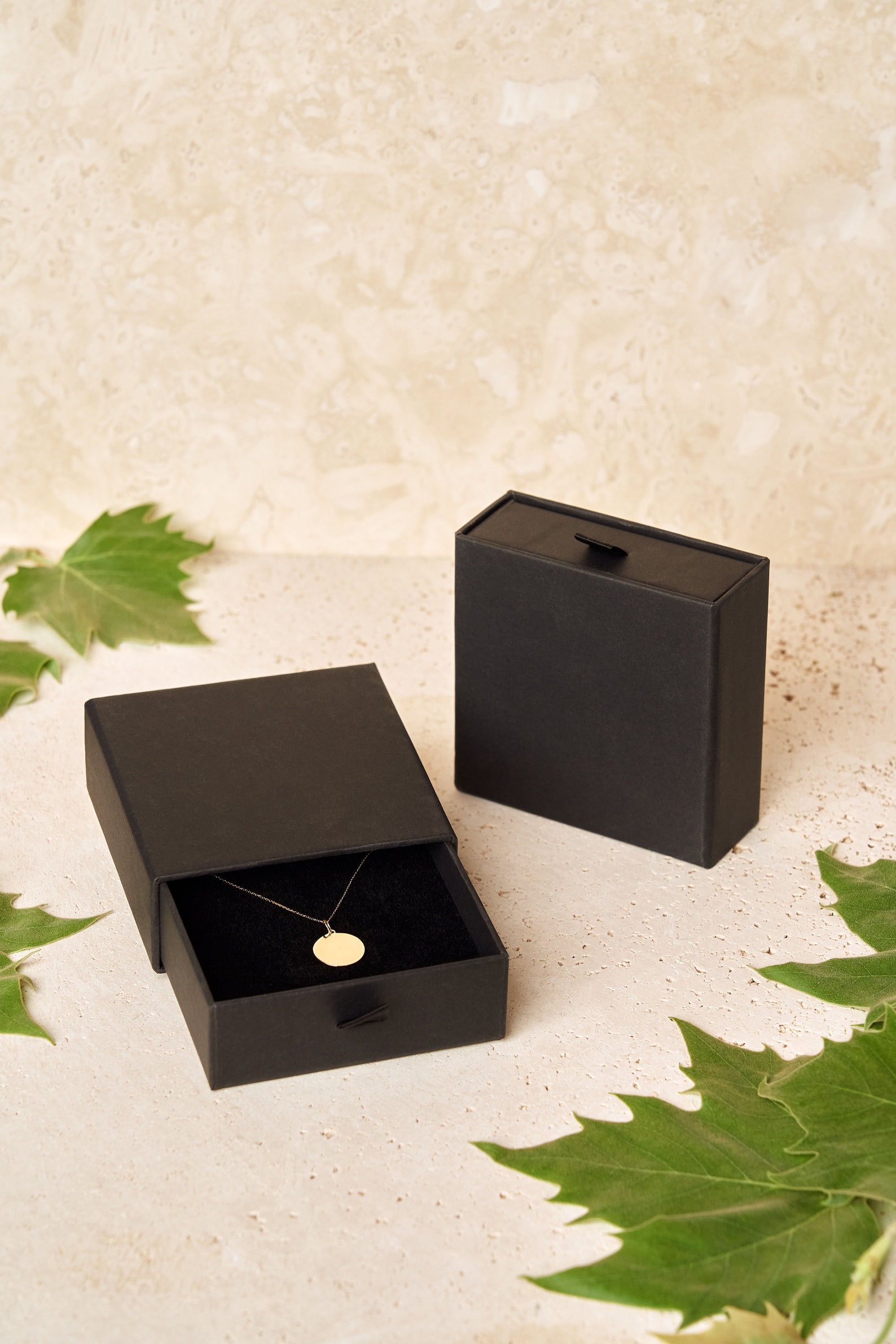 14k Solid Gold Nature Landscape Necklace • Dainty Forest Pendant ...