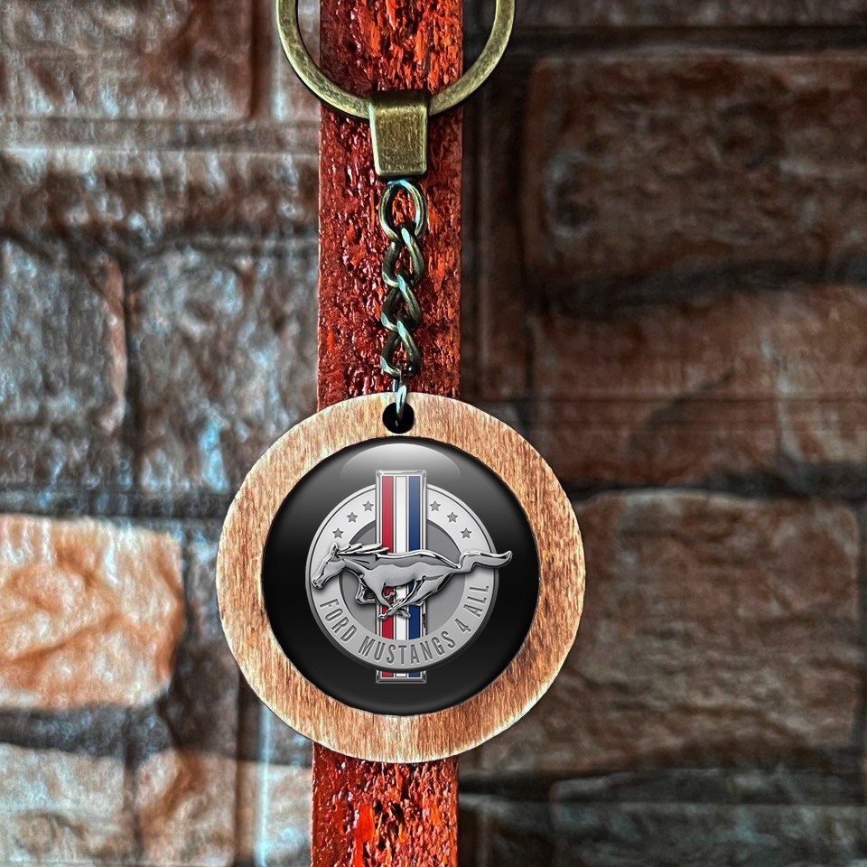 Wooden Handmade FORD Mustang Car Keychain Custom Gift for Men ...