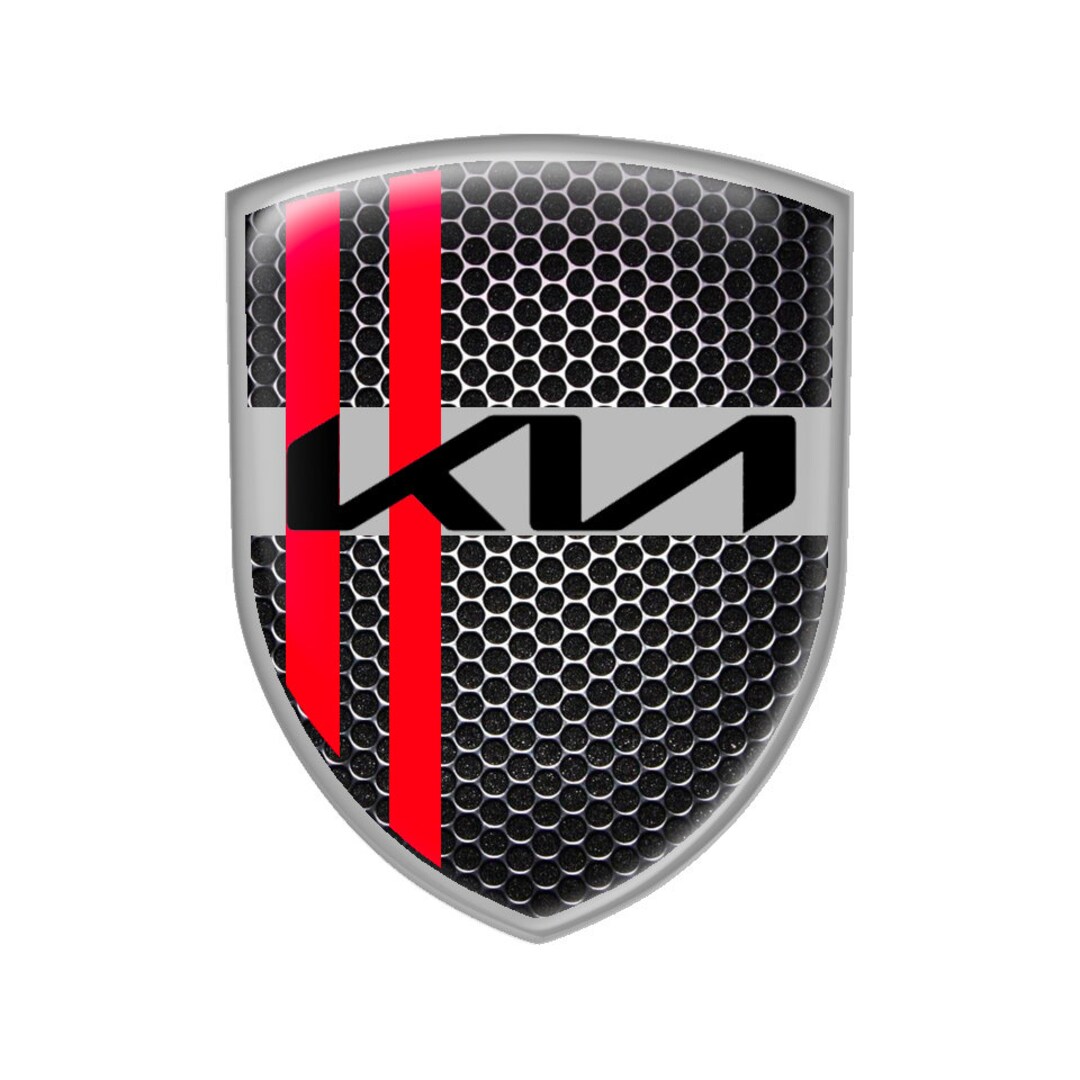 ALL SIZES KIA Domed Shield Emblem Silicone Sticker Epoxy Badge - Etsy