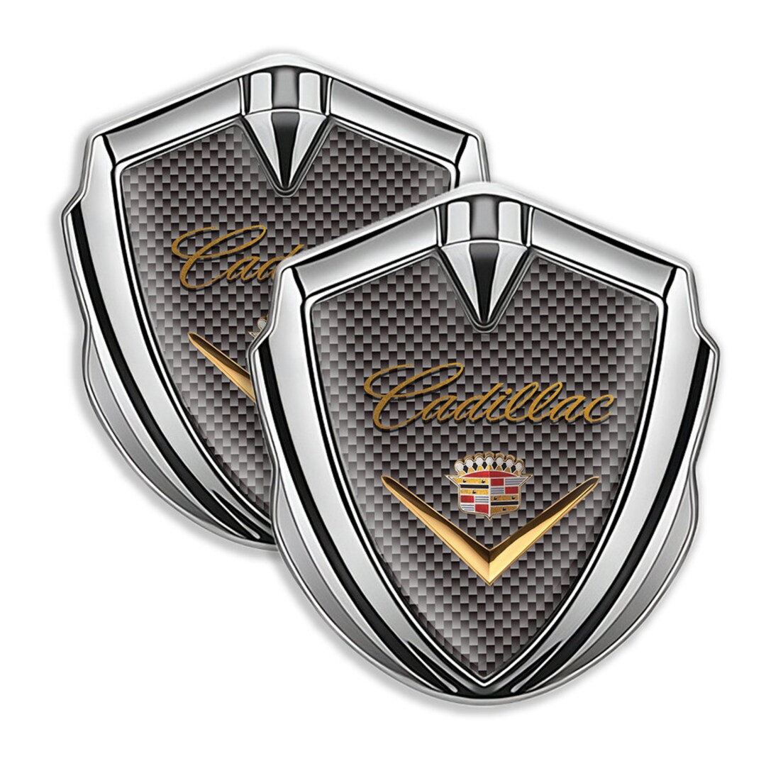 3 Colors CADILLAC Emblem Logo Self-adhesive Badge Bumper Sticker Fender ...