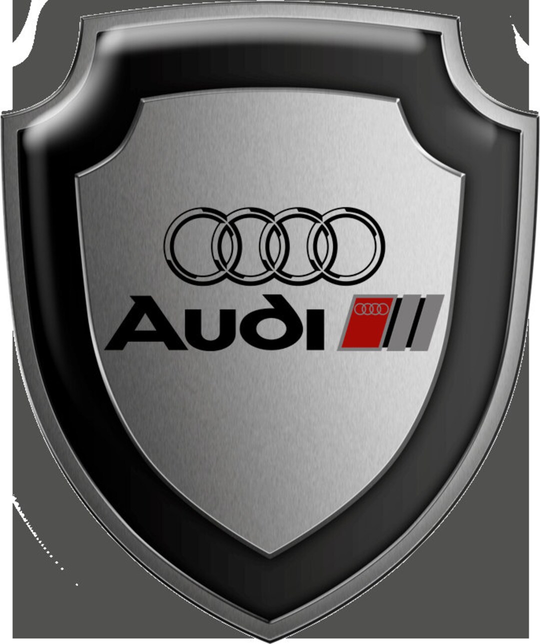 Audi ALL SIZES Domed Shield Emblem Silicone Sticker Badge Epoxy Emblem ...