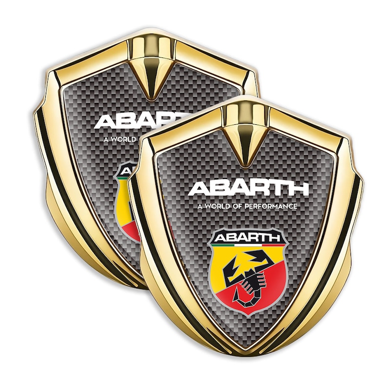 3 Colors FIAT ABARTH Emblem Badge Logo Self-adhesive Badge Car Bumper ...