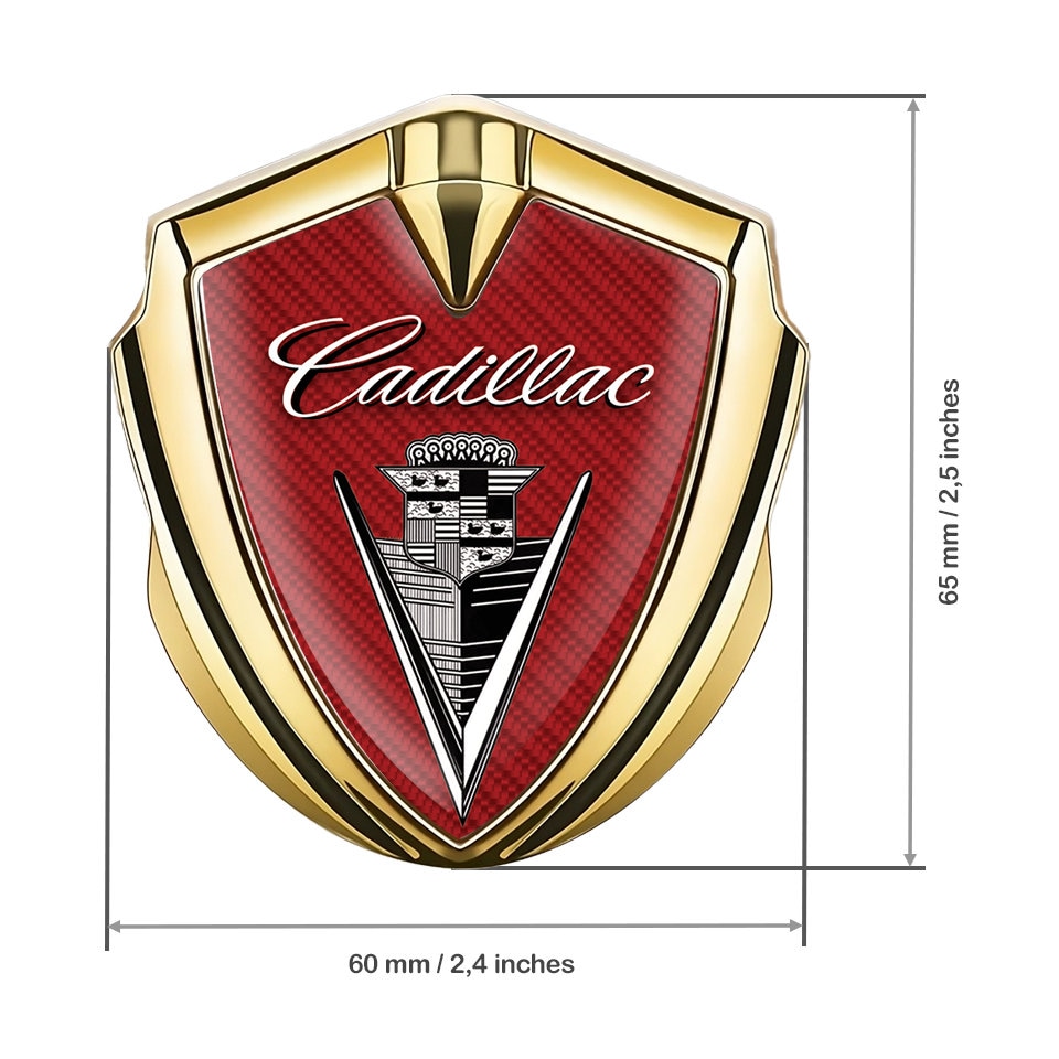 3 Colors CADILLAC Emblem Logo Self-adhesive Badge Bumper Sticker Fender ...