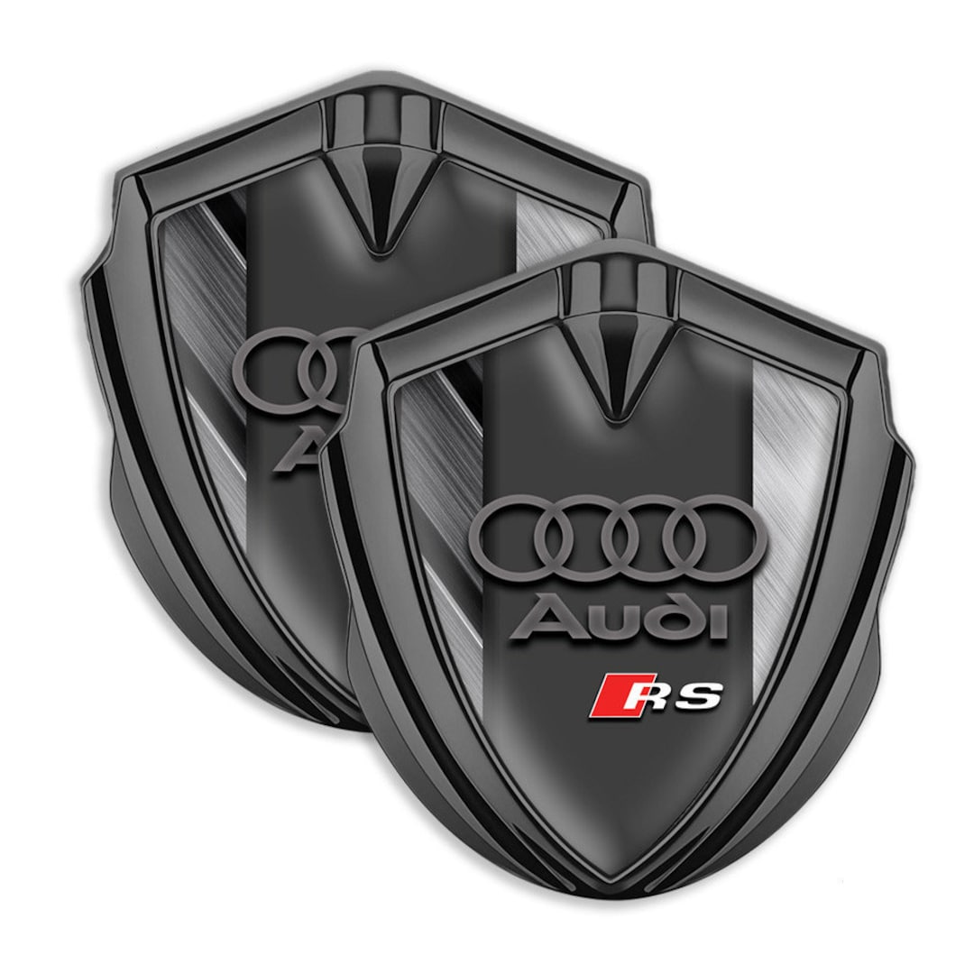Audi RS Emblem Badge Logo Self-adhesive Badge Car Bumper Sticker Fender Epoxy High Quality Metal ...