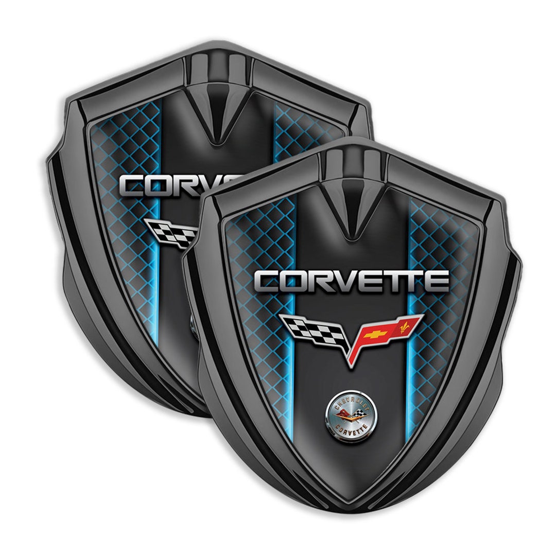 CHEVROLET CORVETTE Emblem Self-adhesive Badge Bumper Sticker Fender ...