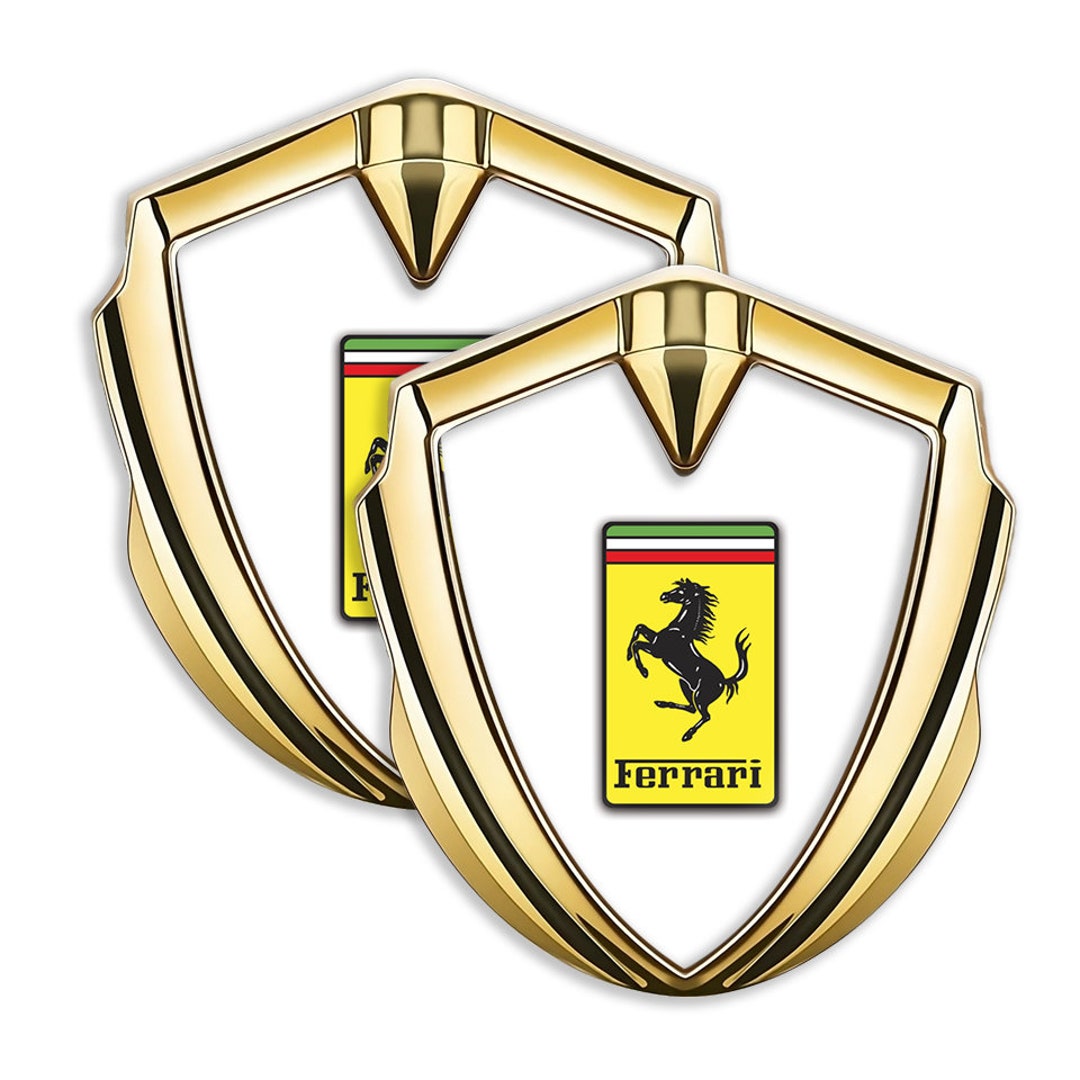 3 Colors FERRARI Emblem Logo Self-adhesive Badge Bumper Sticker Fender ...