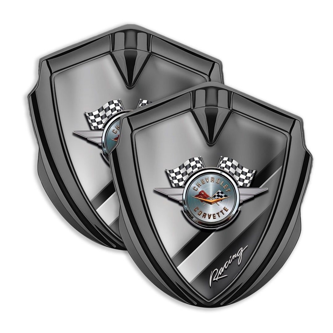 CHEVROLET CORVETTE Emblem Self-adhesive Badge Bumper Sticker Fender ...