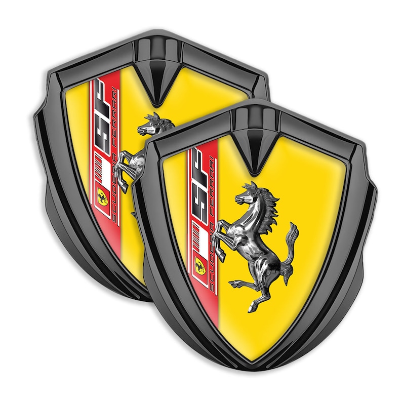 3 Colors FERRARI SF Emblem Logo Self-adhesive Badge Bumper Sticker ...