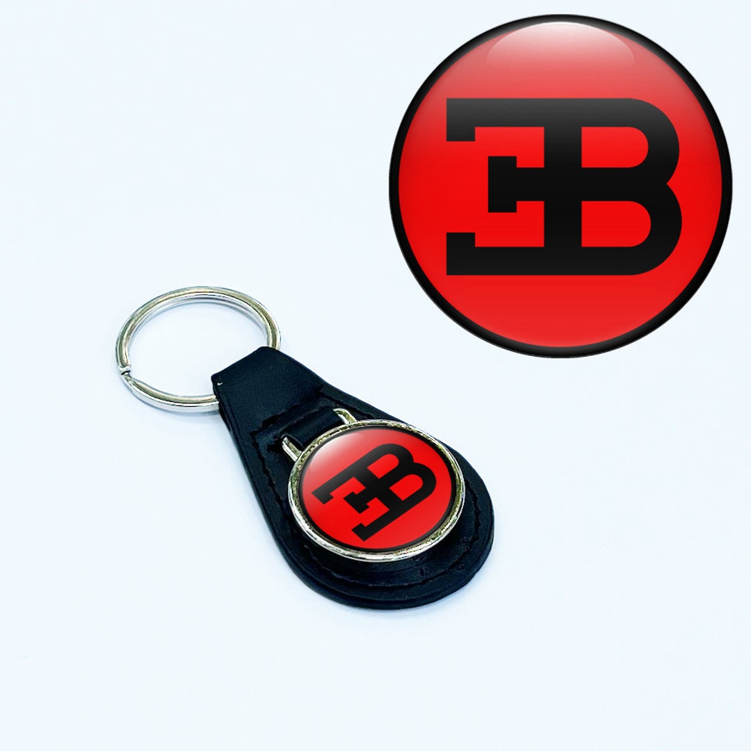 BUGATTI Leather Handmade Keychain Car Custom Gift for Men - Etsy