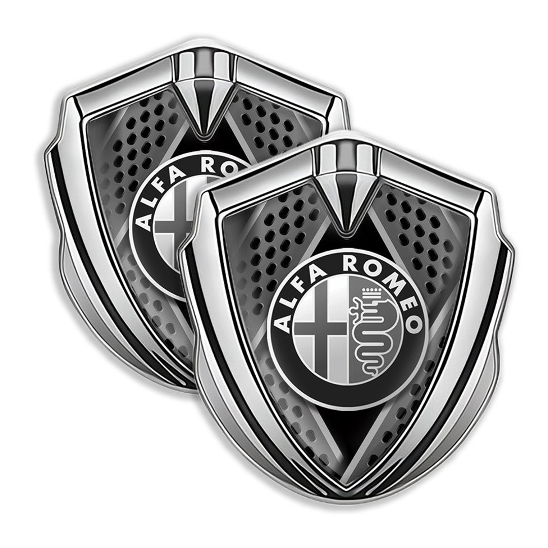 3 Colors Alfa Romeo Emblem Badge Logo Self-adhesive Badge Car Bumper ...
