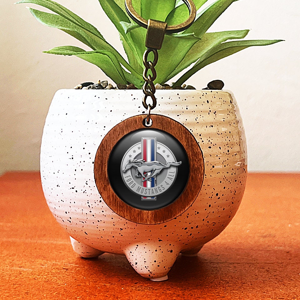 Wooden Handmade FORD Mustang Car Keychain Custom Gift for Men ...