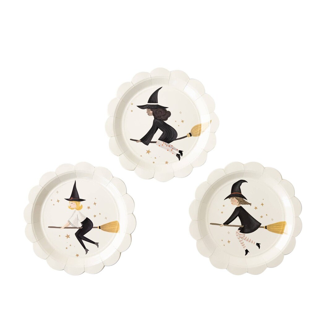 Witching Hour Witches Paper Plate Set-9pk. - Etsy