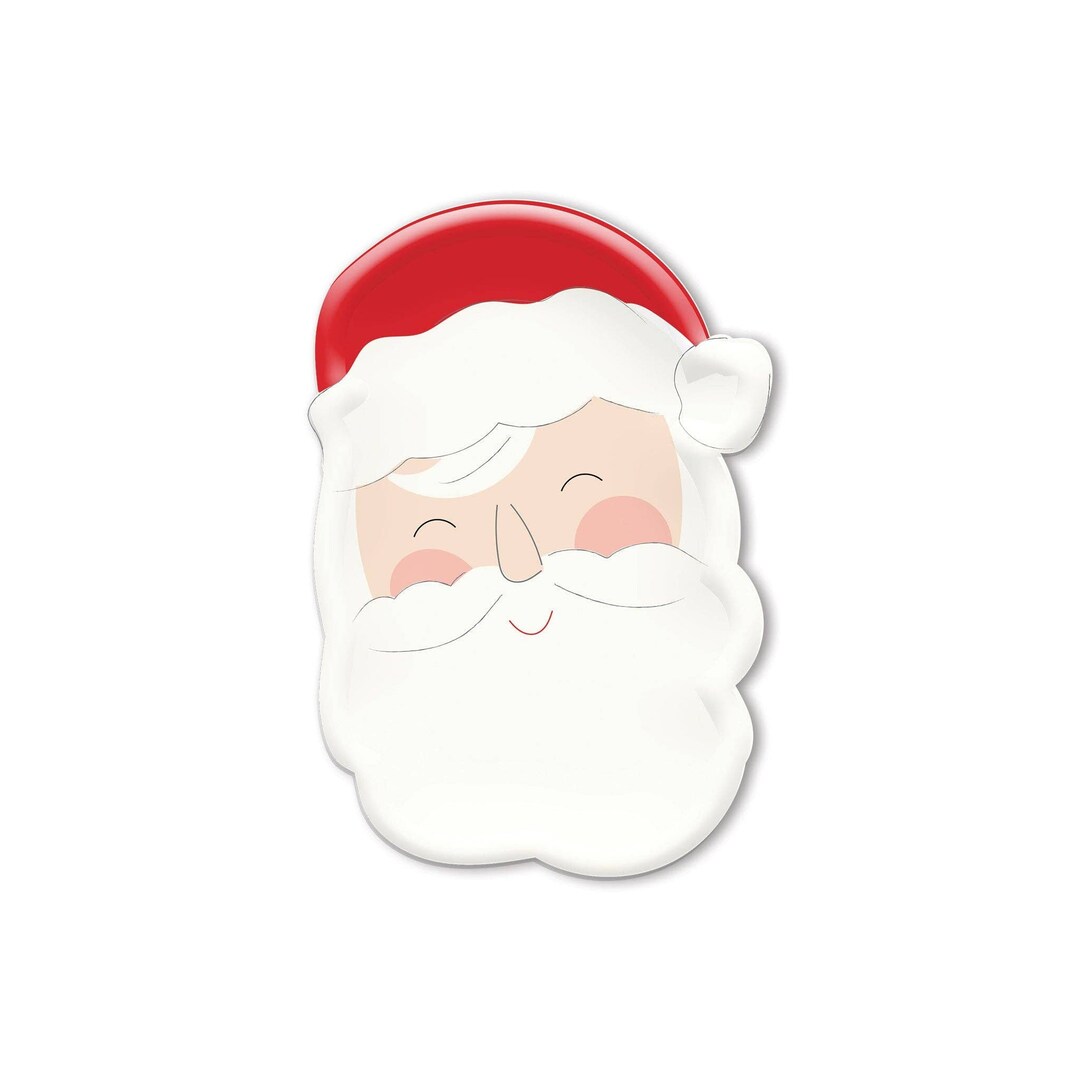 Smiling Santa Shaped Paper Plate M0040 - Etsy