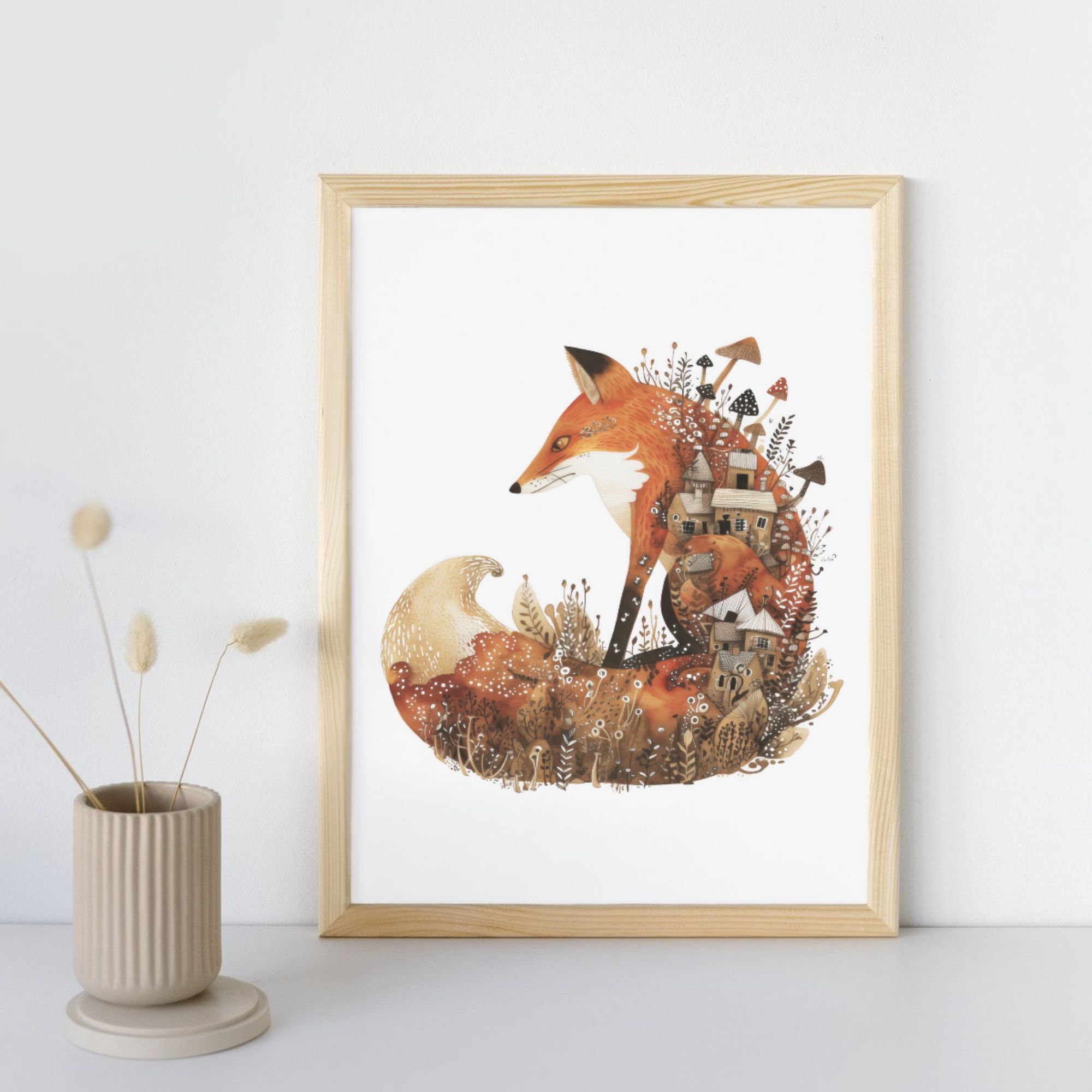 Woodland Little Fox Clip Art Set 20 PNG 300 DPI Watercolor Woodland ...