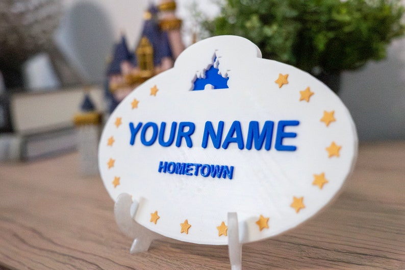Custom Disney Name Tag Sign | Personalized Cast Member Style Decor ...
