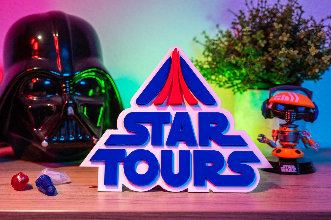 3D Printed Star Tours Sign | Star Wars Galactic Travel Art | Endor ...