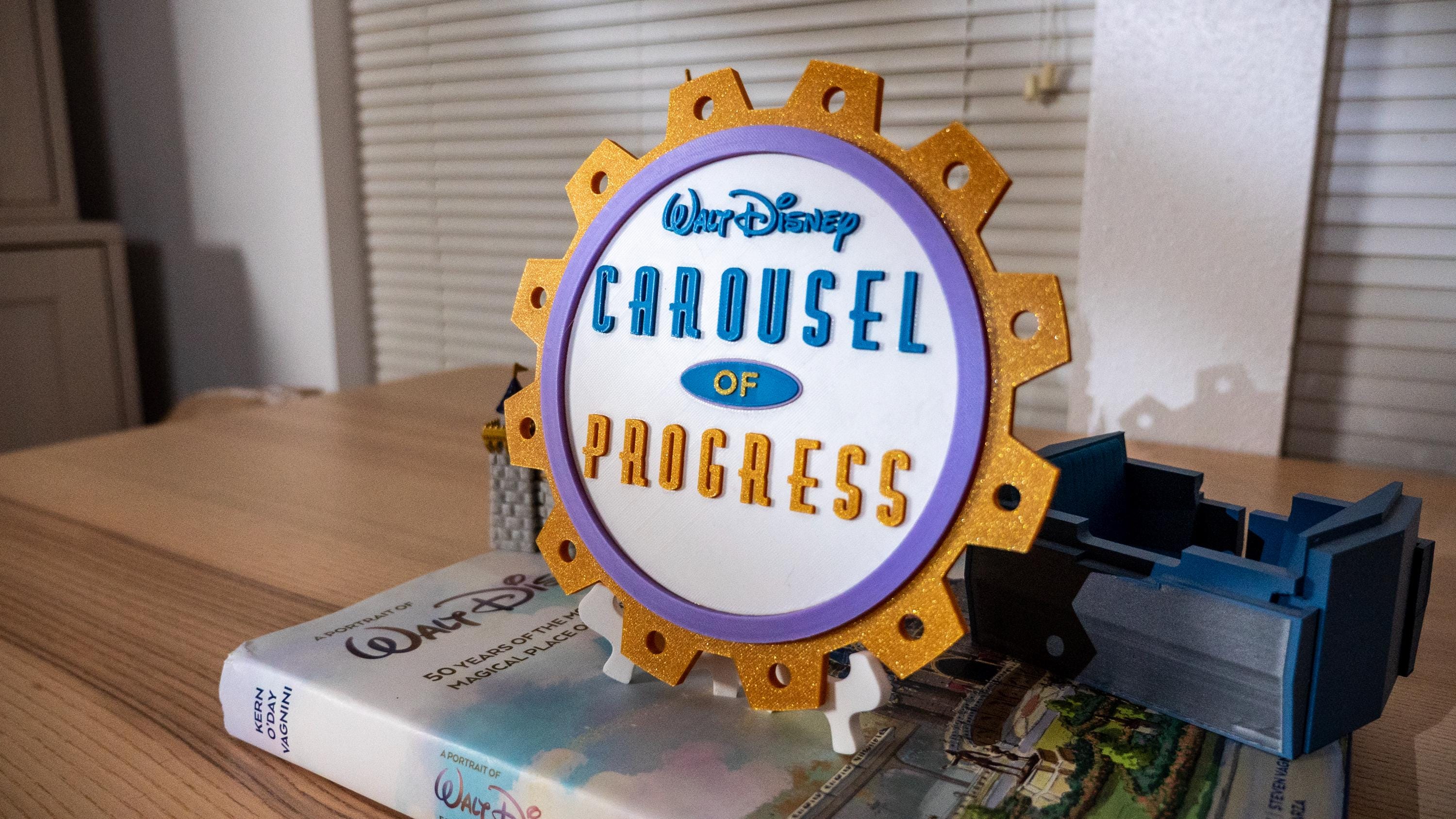 3D Printed Carousel of Progress Sign | Disney World Tomorrowland Décor ...