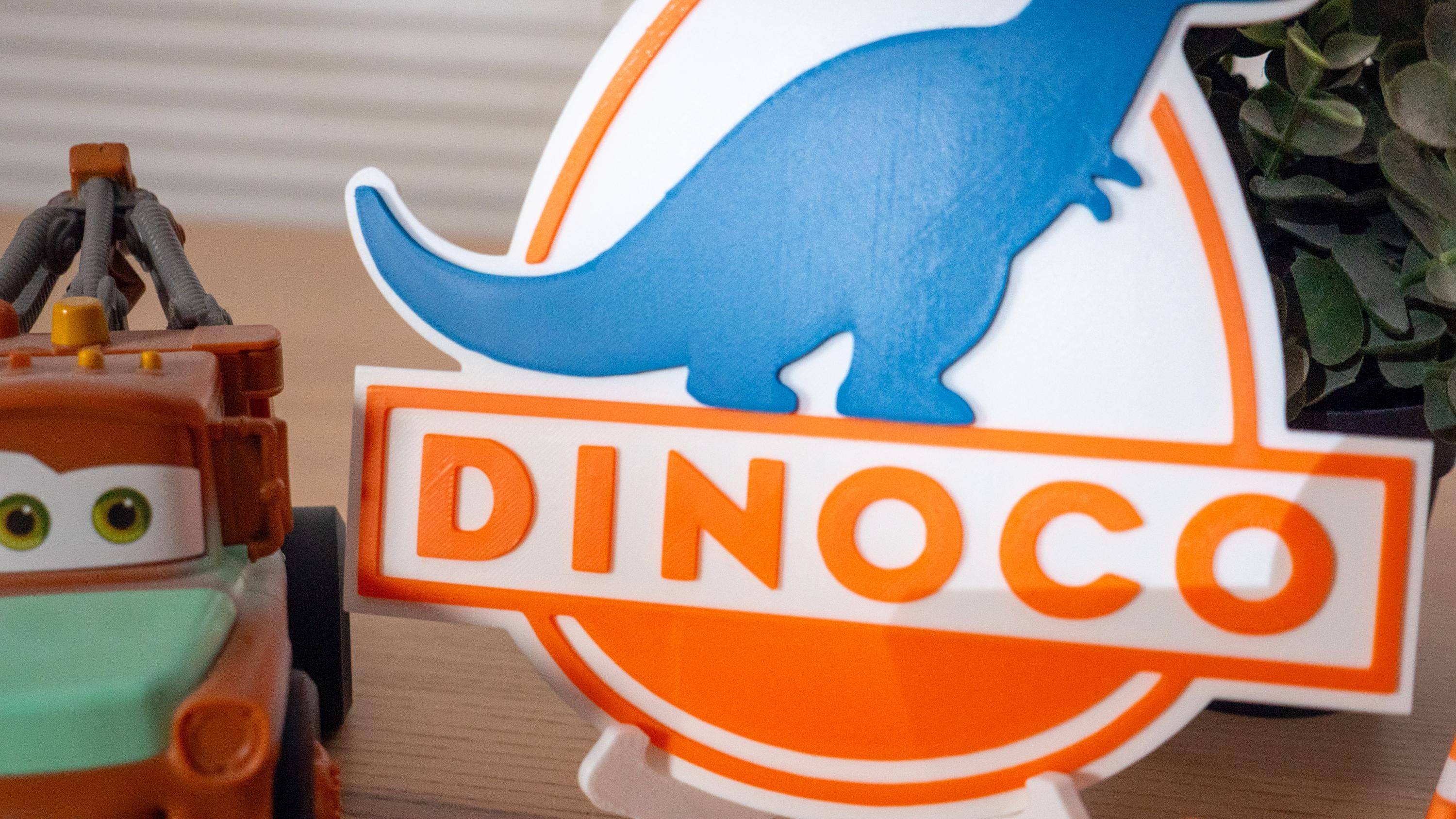 3D Printed Dinoco Logo | Kids Racing Room Decor | Pixar Cars Themed ...