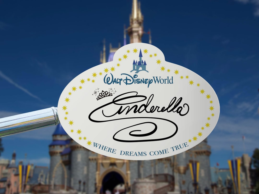 Cinderella Autograph Name Tag Sticker - Etsy