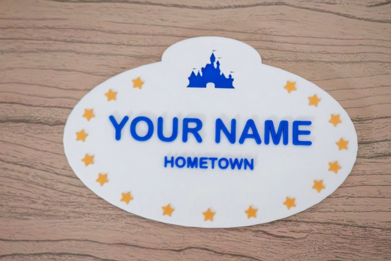 Custom Disney Name Tag Sign | Personalized Cast Member Style Decor ...