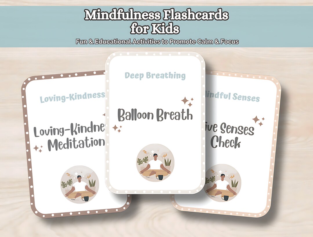 Mindfulness Flashcards for Kids Engaging and Educational Mindful ...