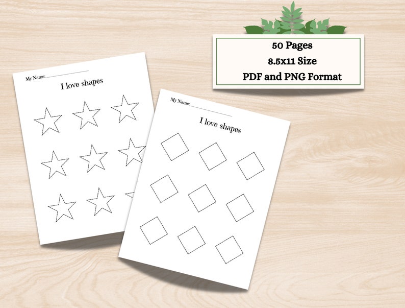 Printable Preschool Shape Tracing Worksheets, Basic Shapes for Early ...