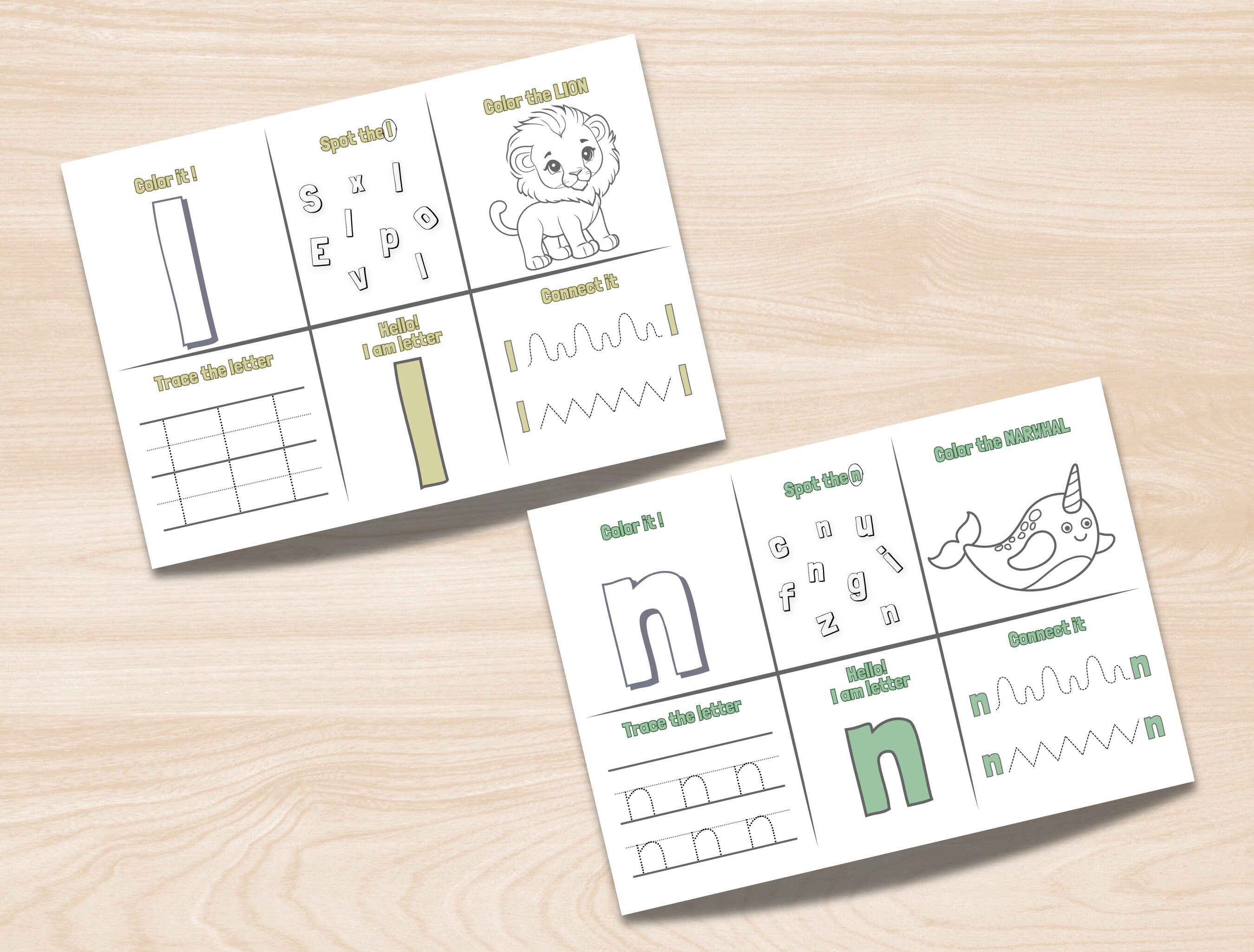 Printable Alphabet Activity Worksheets, 52 Pages, Interactive Letter ...
