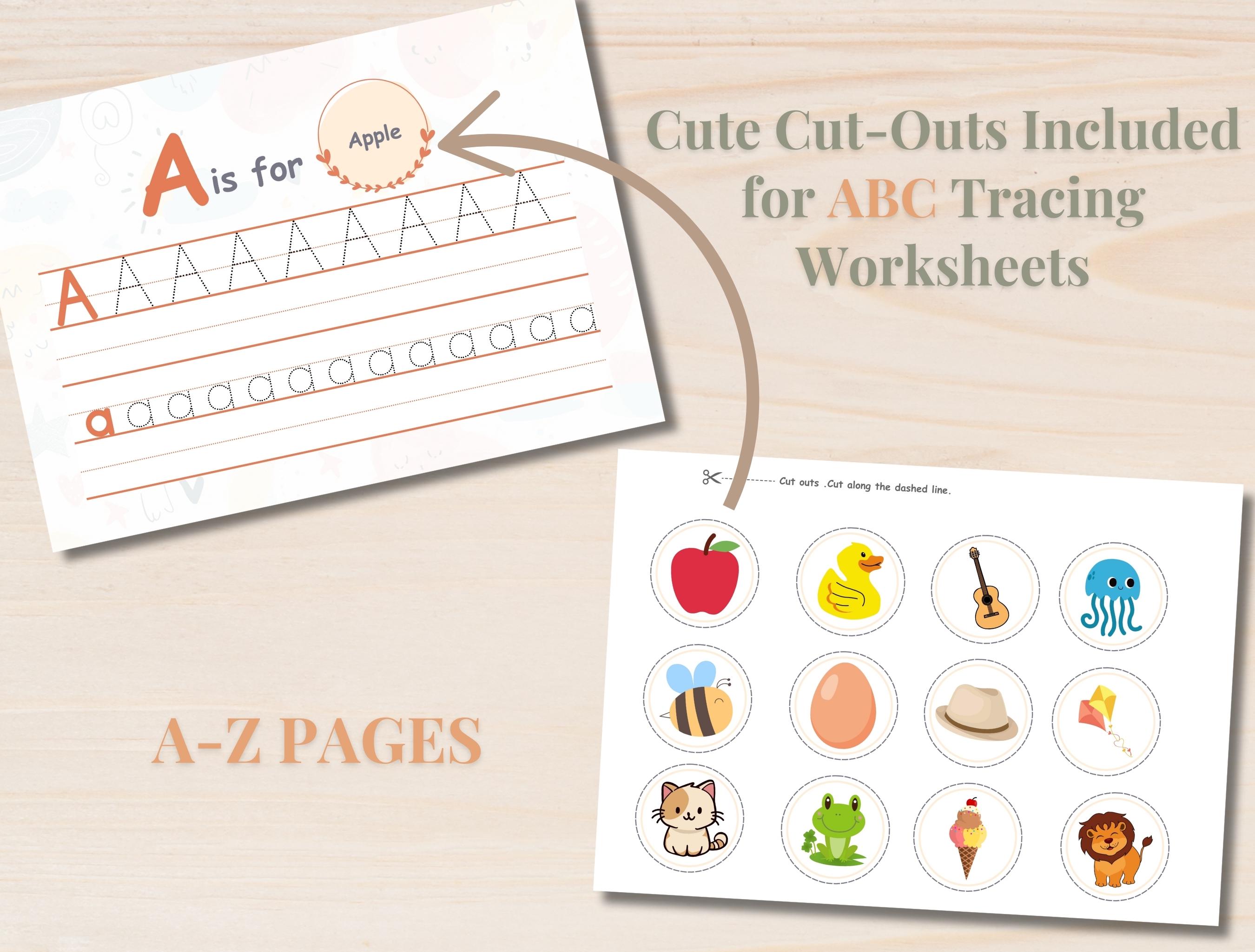 Tracing Worksheets Bundle for Preschool and Pre-k, Alphabet A-Z ...
